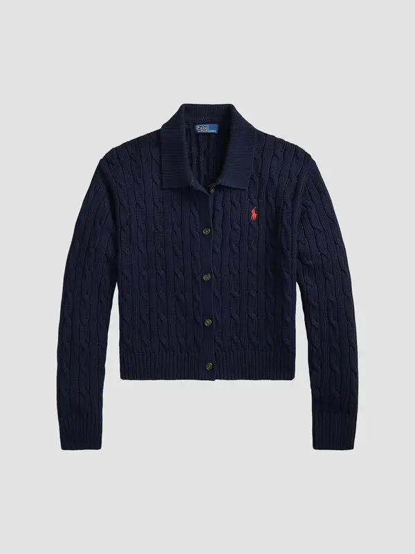 Polo Ralph Lauren Cable Cotton Polo-collar Cardigan