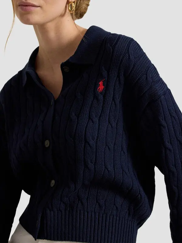Polo Ralph Lauren Cable Cotton Polo-collar Cardigan