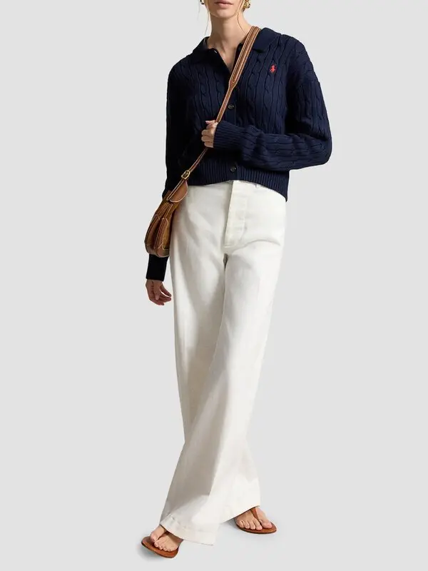 Polo Ralph Lauren Cable Cotton Polo-collar Cardigan