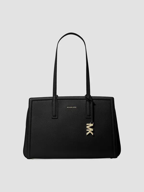 Michael Kors Laila Leather Tote Bag - Black