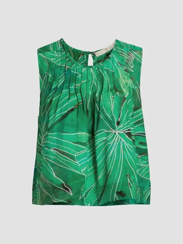MARIE OLIVER Letta Botanical Print Sleeveless Top