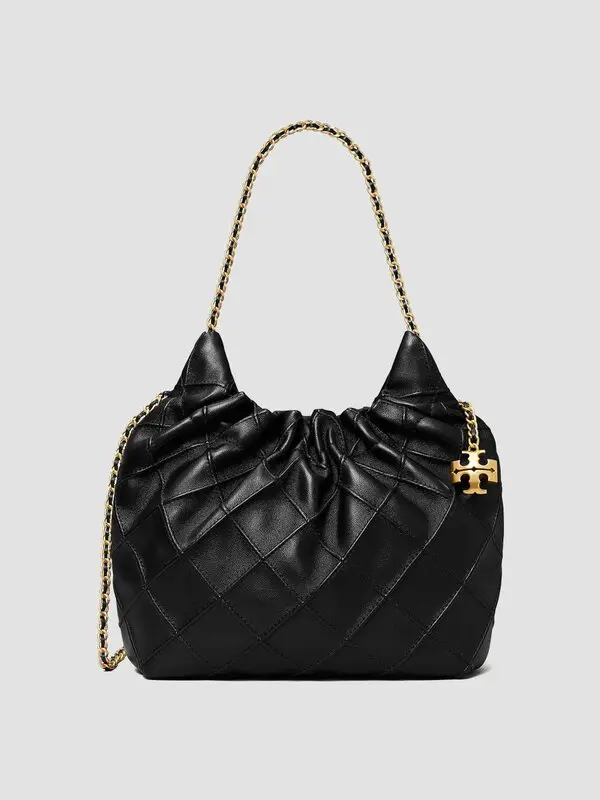 Tory Burch Fleming Mini Leather Hobo Bag