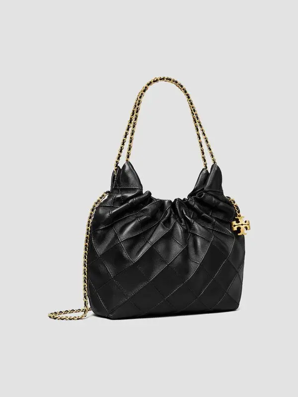 Tory Burch Fleming Mini Leather Hobo Bag