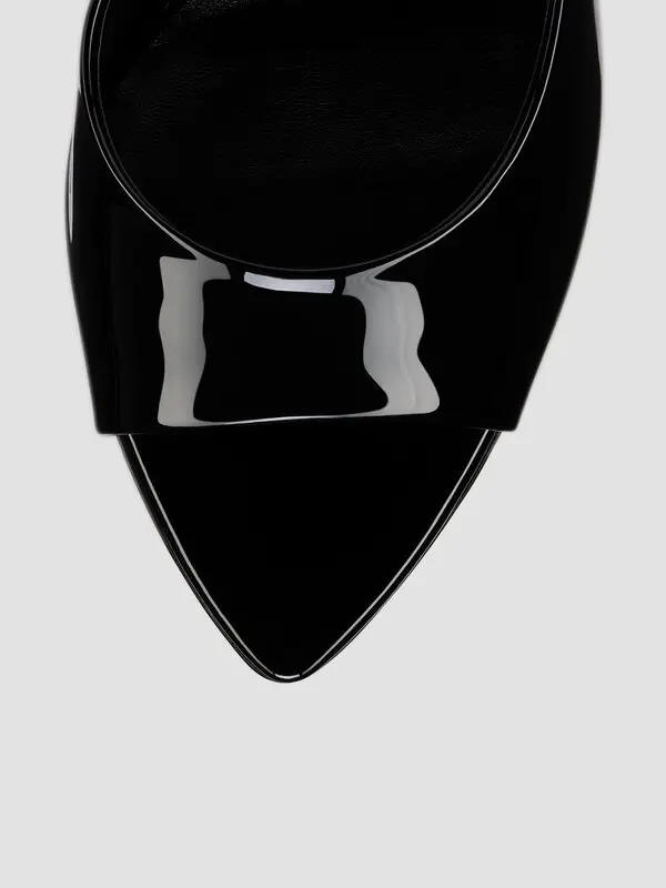 CHRISTIAN LOUBOUTIN Miss Z 100mm Patent Leather Mule Sandals - Black