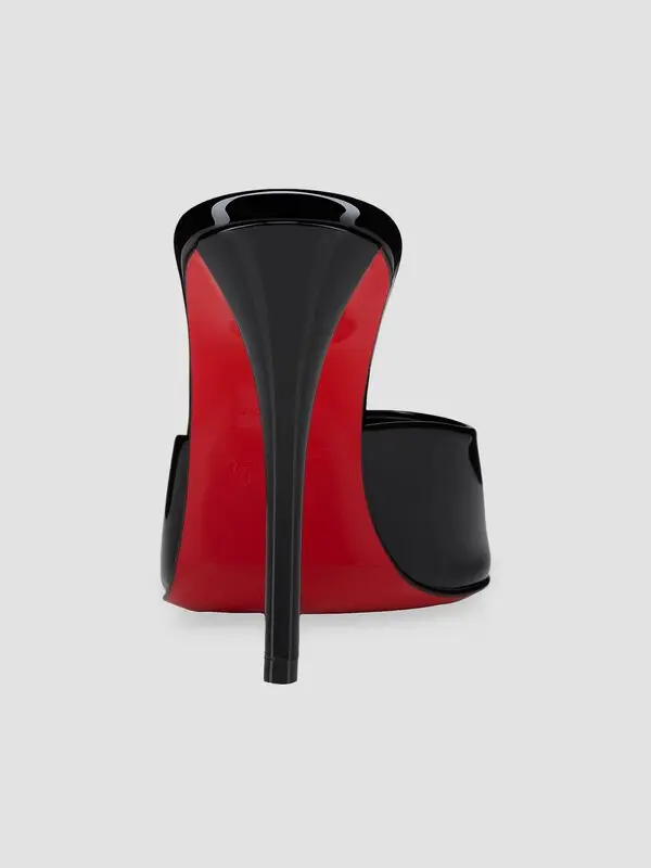 CHRISTIAN LOUBOUTIN Miss Z 100mm Patent Leather Mule Sandals - Black