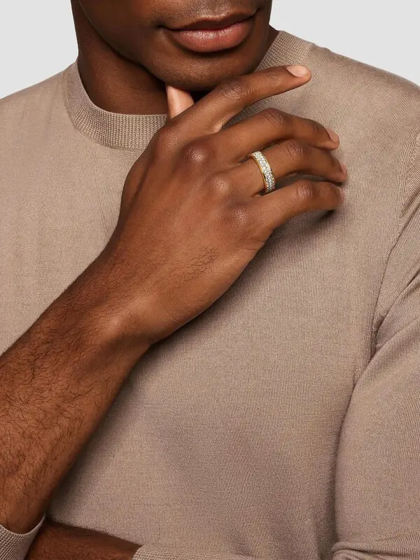 David Yurman Streamline Band Ring In 18k Yellow Gold - Diamond