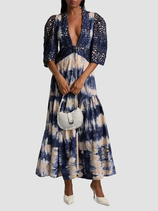 BUSAYO Lola Plunging V-neck Maxi Dress