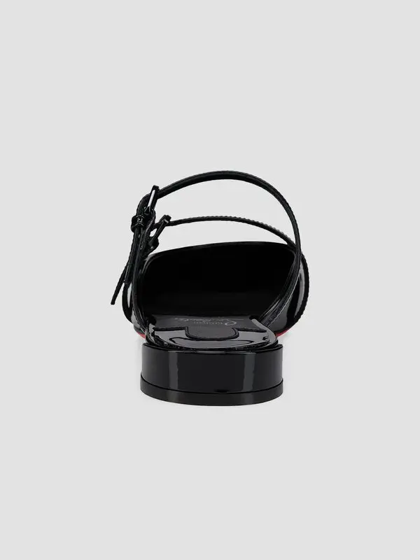 CHRISTIAN LOUBOUTIN Jane Nina Patent Leather Mules - Black