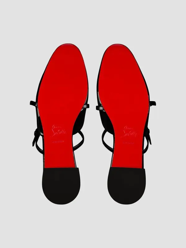CHRISTIAN LOUBOUTIN Jane Nina Patent Leather Mules - Black