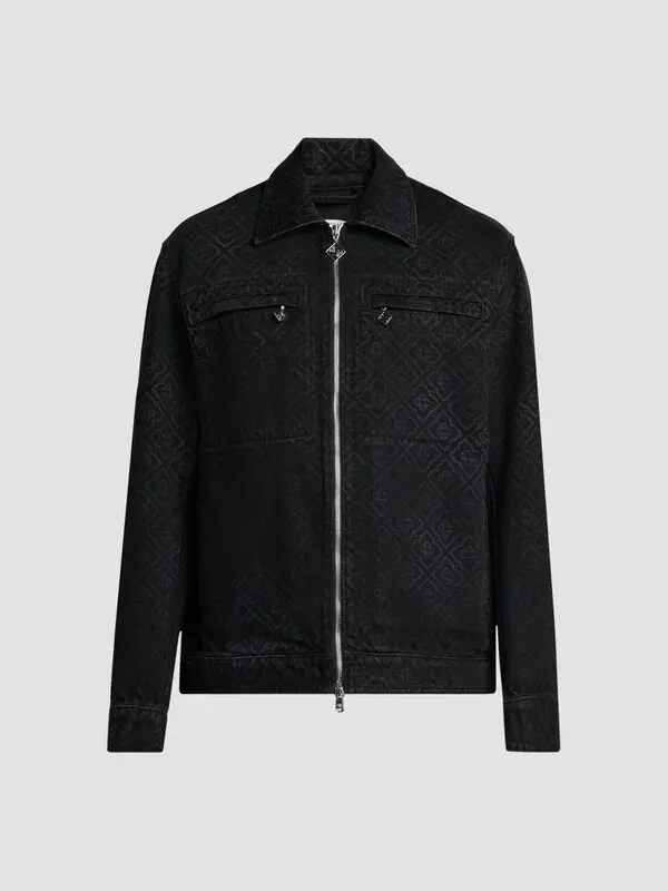 Casablanca Monogram Full-zip Denim Jacket