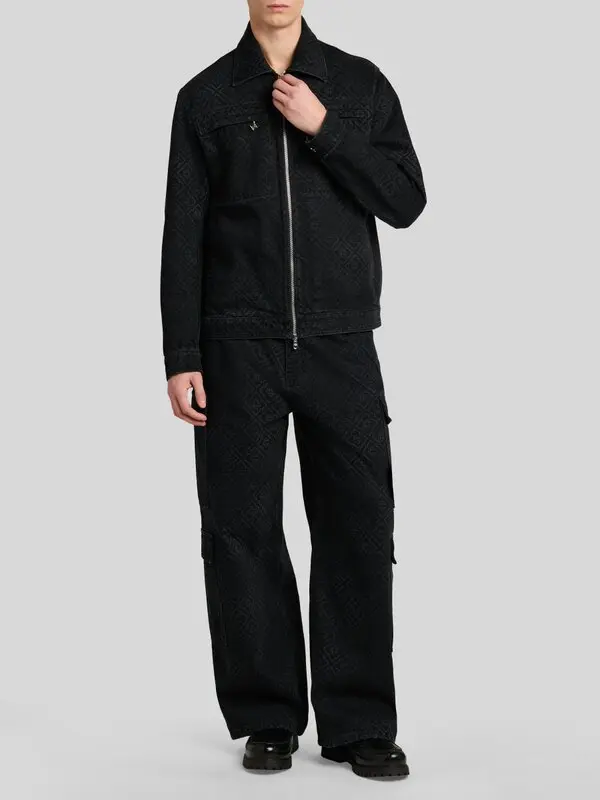 Casablanca Monogram Full-zip Denim Jacket