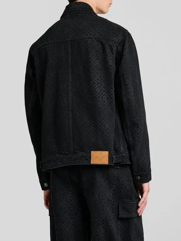 Casablanca Monogram Full-zip Denim Jacket