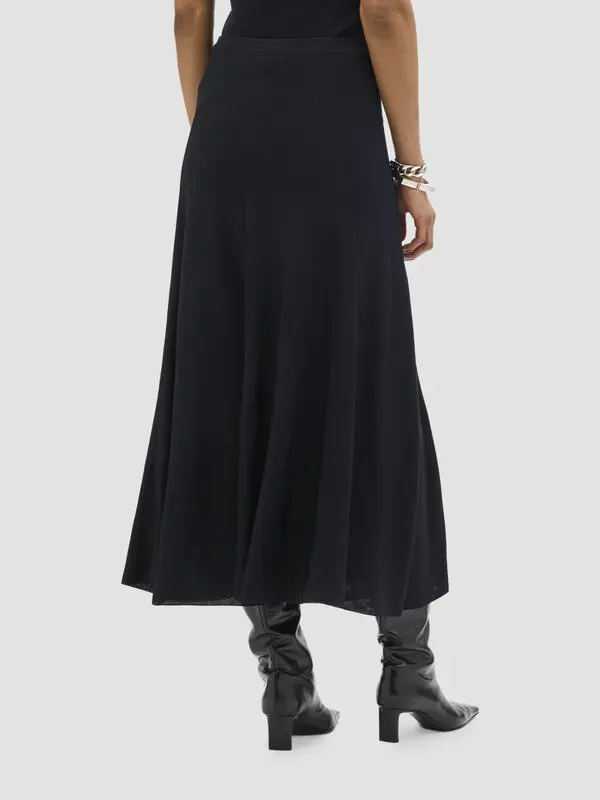 Another Tomorrow Seamed Flare Skirt