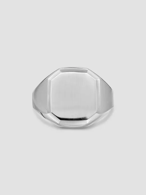 David Yurman Streamline Signet Ring In Sterling 18mm