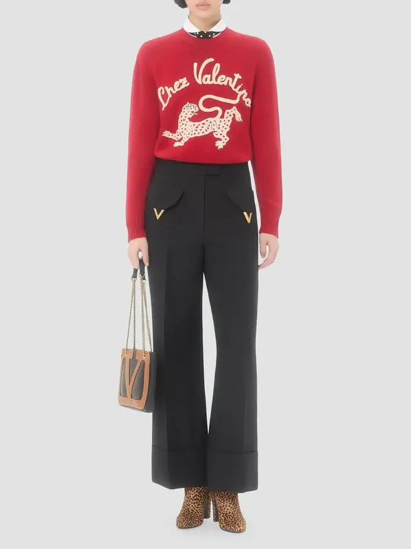 Valentino Garavani Crepe Couture Trousers - Black