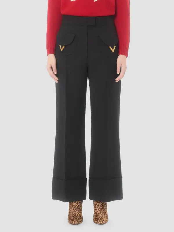 Valentino Garavani Crepe Couture Trousers - Black