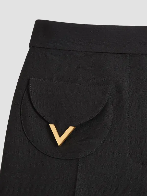 Valentino Garavani Crepe Couture Trousers - Black