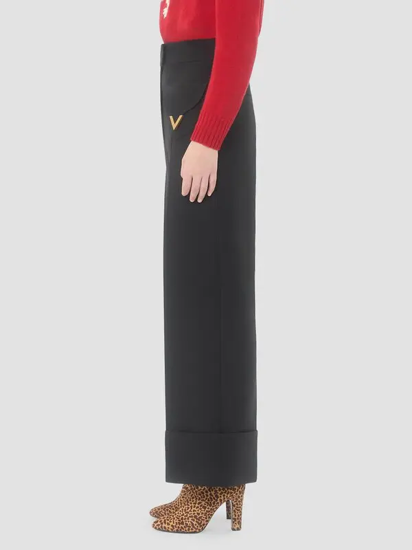 Valentino Garavani Crepe Couture Trousers - Black
