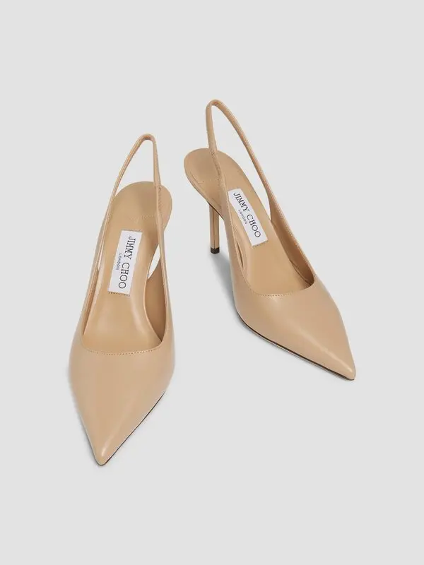 JIMMY CHOO Love 85mm Leather Slingback Pumps - Chai