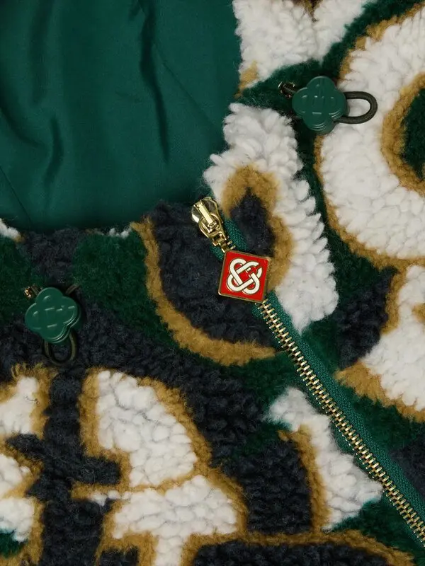 Casablanca Monogram Logo Sherpa Jacket