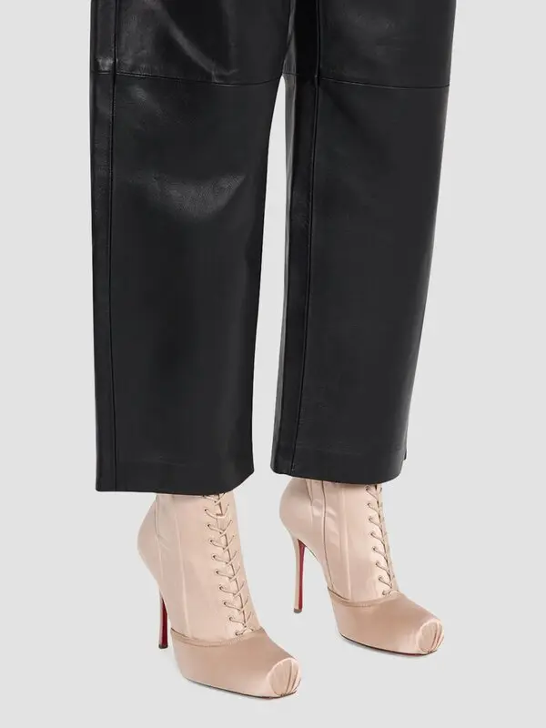 CHRISTIAN LOUBOUTIN Pavlova 100mm Booties In Crepe Satin - Blush