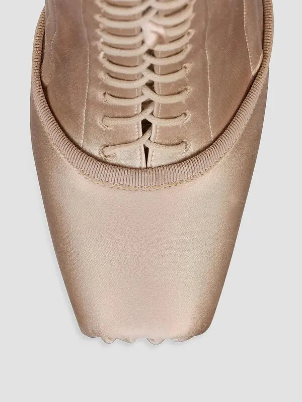 CHRISTIAN LOUBOUTIN Pavlova 100mm Booties In Crepe Satin - Blush