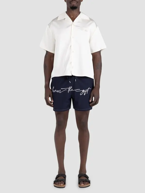 HONOR THE GIFT Logo Drawstring Swim Shorts