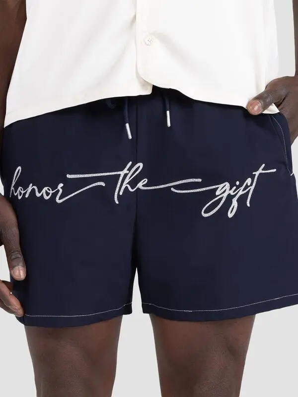 HONOR THE GIFT Logo Drawstring Swim Shorts