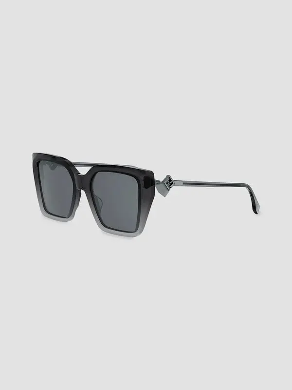 Fendi Ff Diamonds 54mm Square Sunglasses - Grey