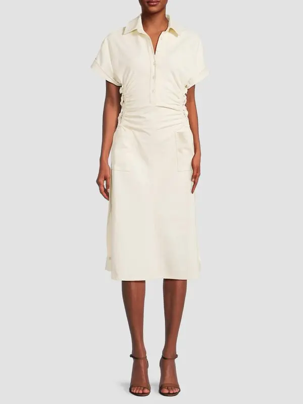 UNDRA CELESTE Loki Lace-up Polo Midi-dress