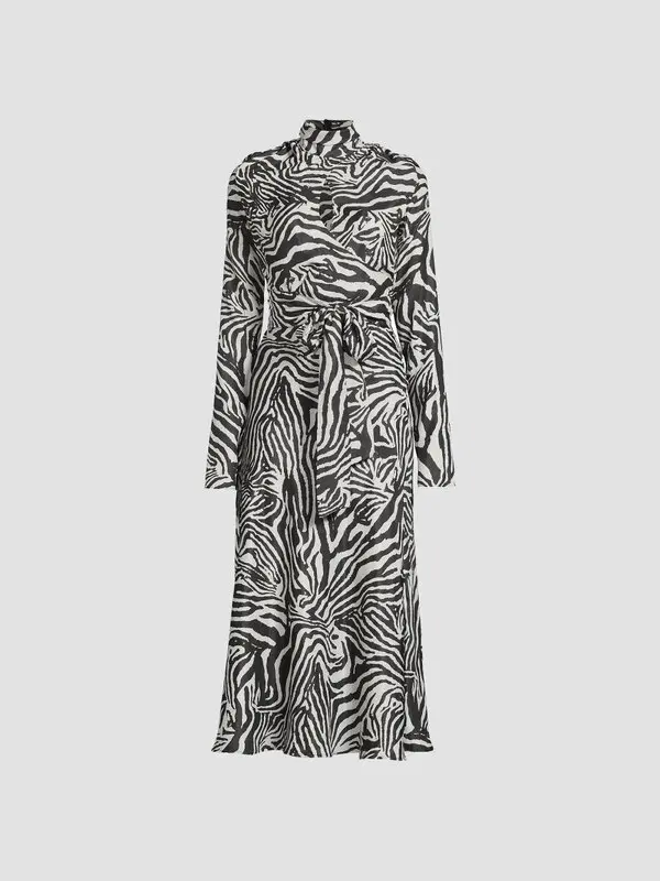 UNDRA CELESTE Joi -print Tie-waist Midi-dress