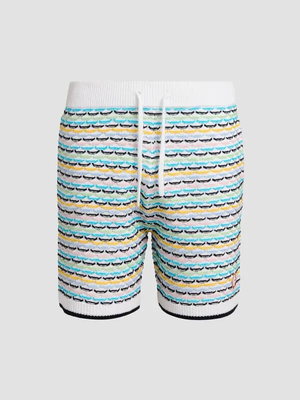 Casablanca Tuck-stitch Cotton Shorts