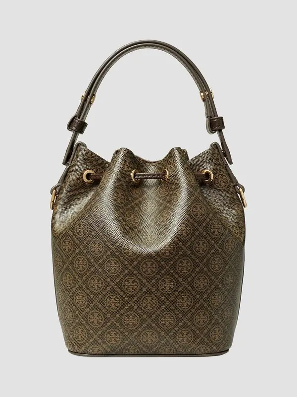 Tory Burch Mini T-monogram Canvas Bucket Bag