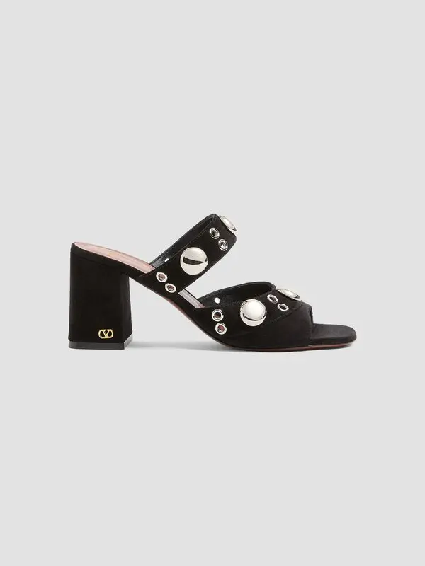 Valentino Garavani Nellcote 75mm Slide Sandals In Split Leather