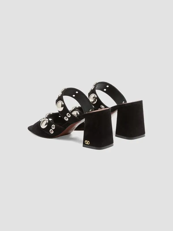 Valentino Garavani Nellcote 75mm Slide Sandals In Split Leather