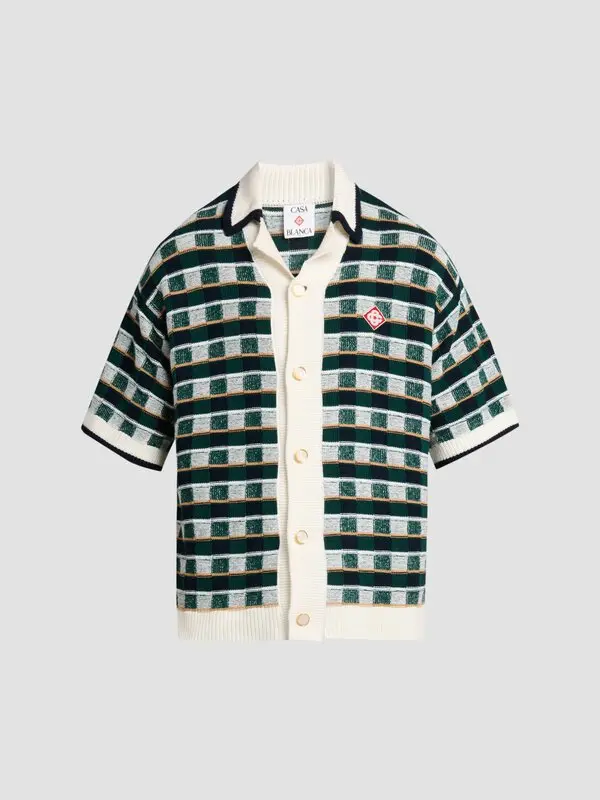 Casablanca Mosaic Cotton Knit Shirt - Multi