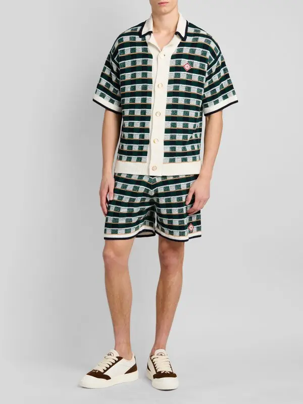 Casablanca Mosaic Cotton Knit Shirt - Multi
