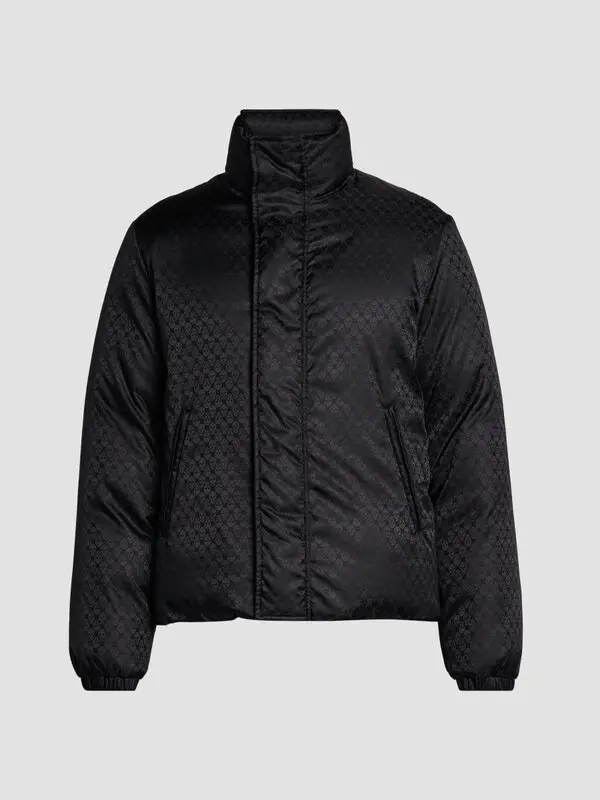 Alexander McQueen Skull Jacquard Nylon Coat - Black