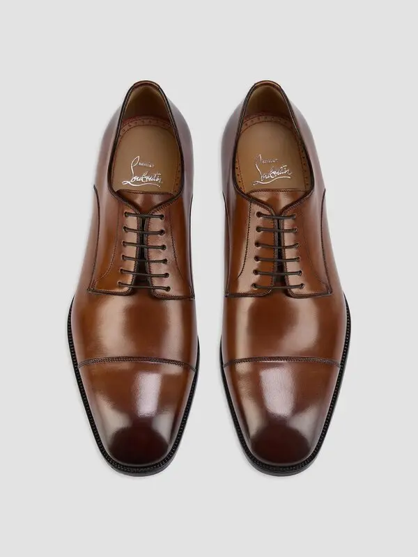 CHRISTIAN LOUBOUTIN Patinated Leather Derbies