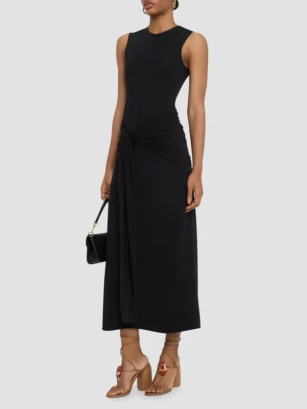 JBQ Rory Jersey Tie-front Midi-dress