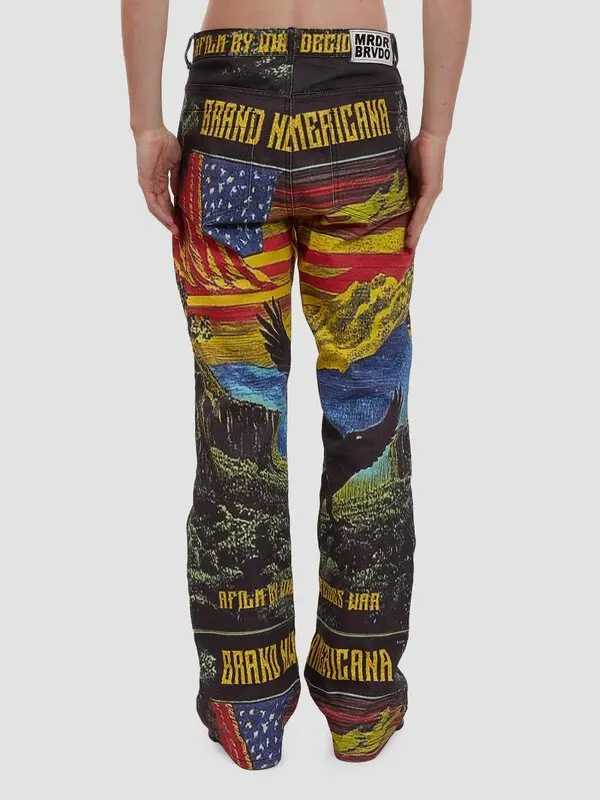 WHO DECIDES WAR Film Cotton Trousers