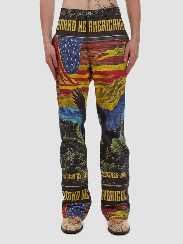 WHO DECIDES WAR Film Cotton Trousers