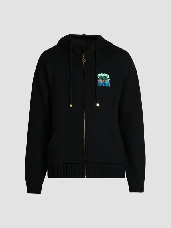 Casablanca Palm Tree Cotton Full-zip Hoodie