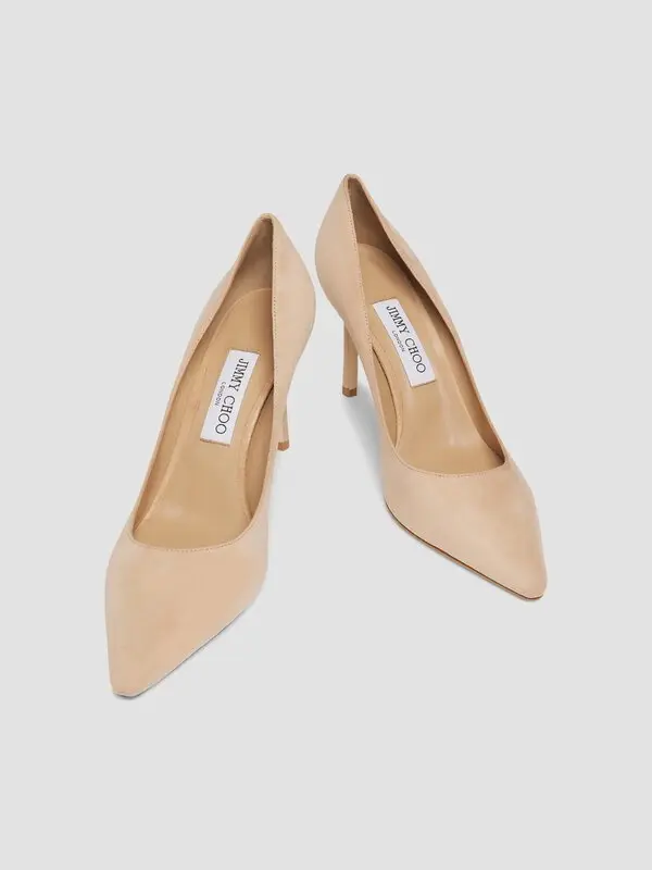 JIMMY CHOO Romy 85mm Suede Pumps - Chai