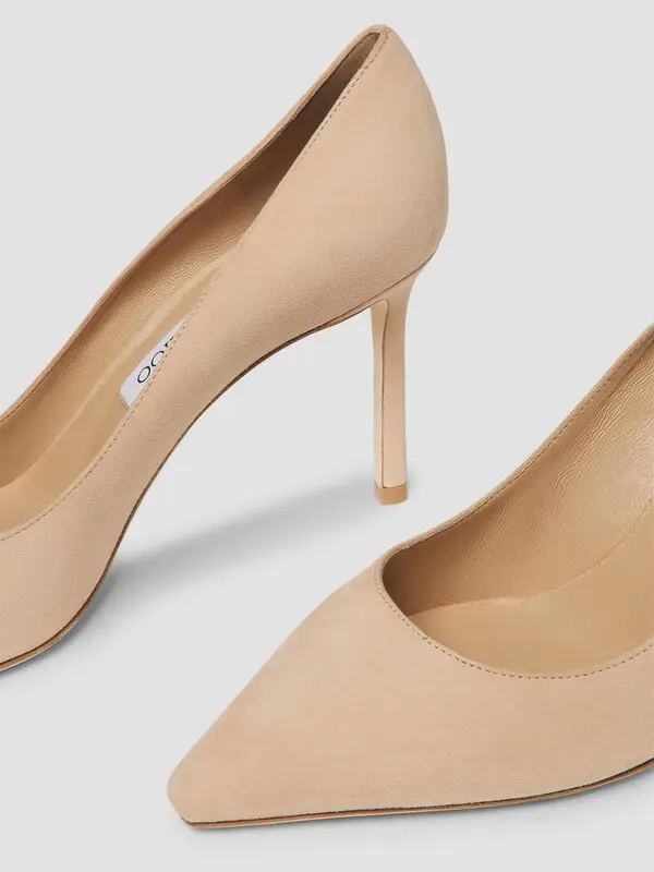 JIMMY CHOO Romy 85mm Suede Pumps - Chai