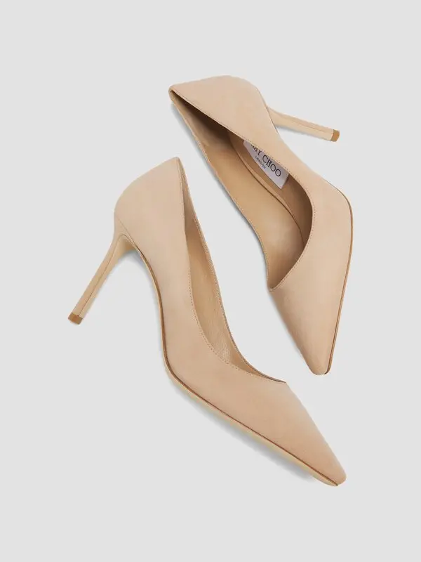 JIMMY CHOO Romy 85mm Suede Pumps - Chai