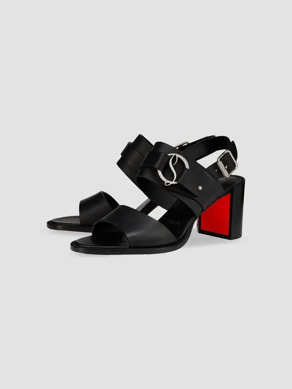 CHRISTIAN LOUBOUTIN Her In Roma Calf Leather Block Sandals