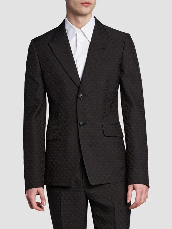 Alexander McQueen Skull Jacquard Single-breasted Jacket