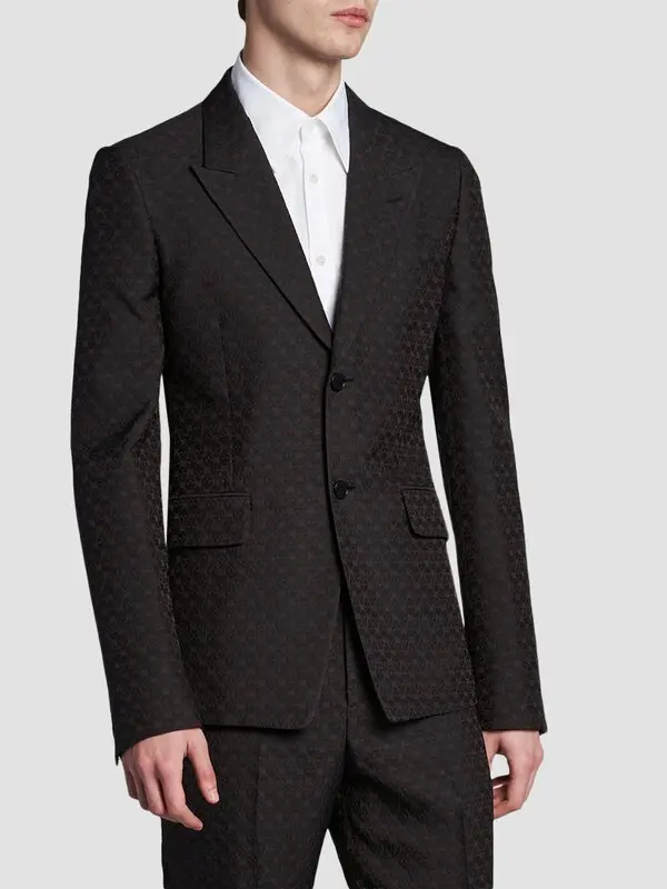 Alexander McQueen Skull Jacquard Single-breasted Jacket