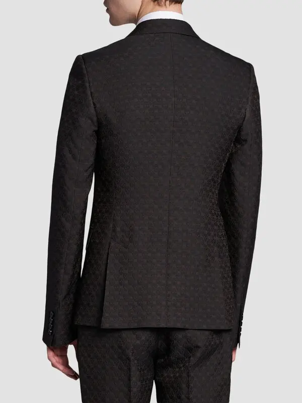 Alexander McQueen Skull Jacquard Single-breasted Jacket